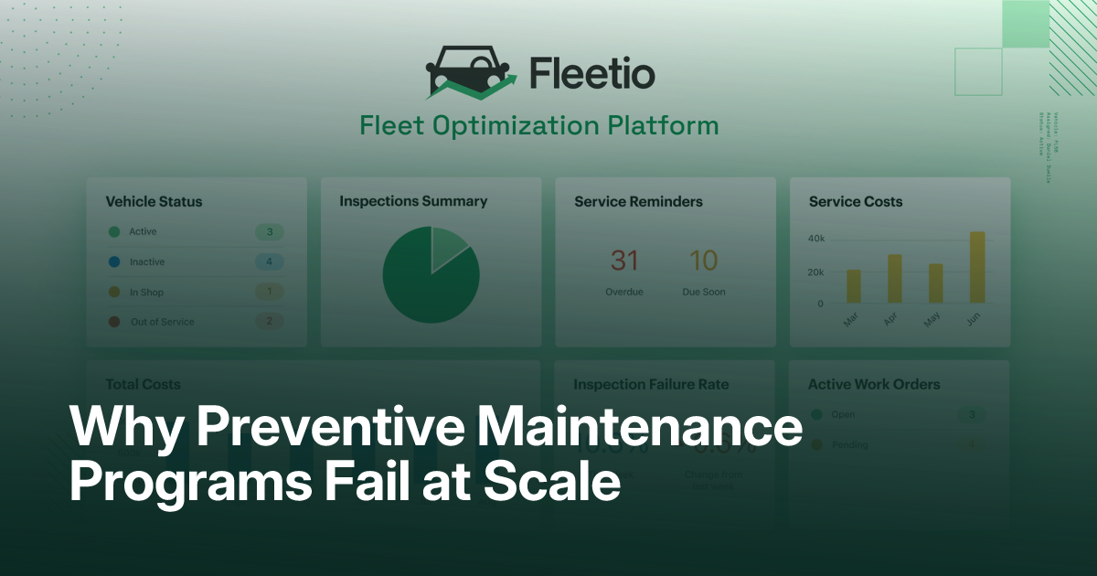 Why Preventive Maintenance Programs Fail at Scale